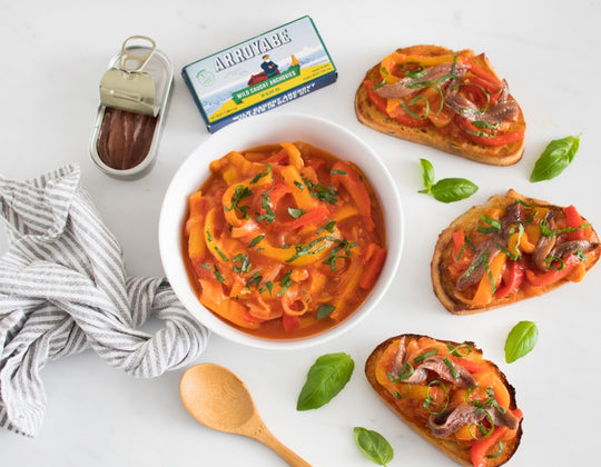 Anchovy Peperonata with Crusty Garlic Bread – Culinary Collective