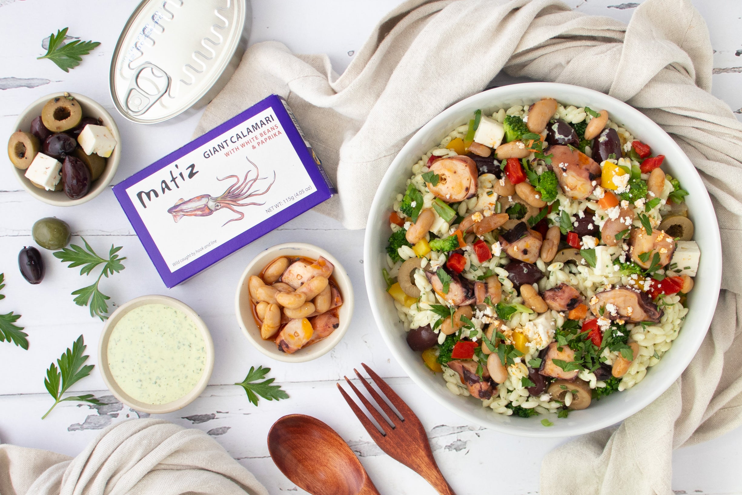 Calamari, Orzo & Veggie Salad – Culinary Collective